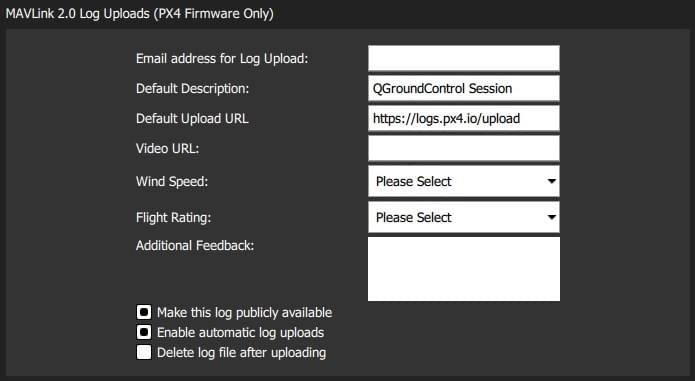 MAVLink Settings | QGC Guide (master)
